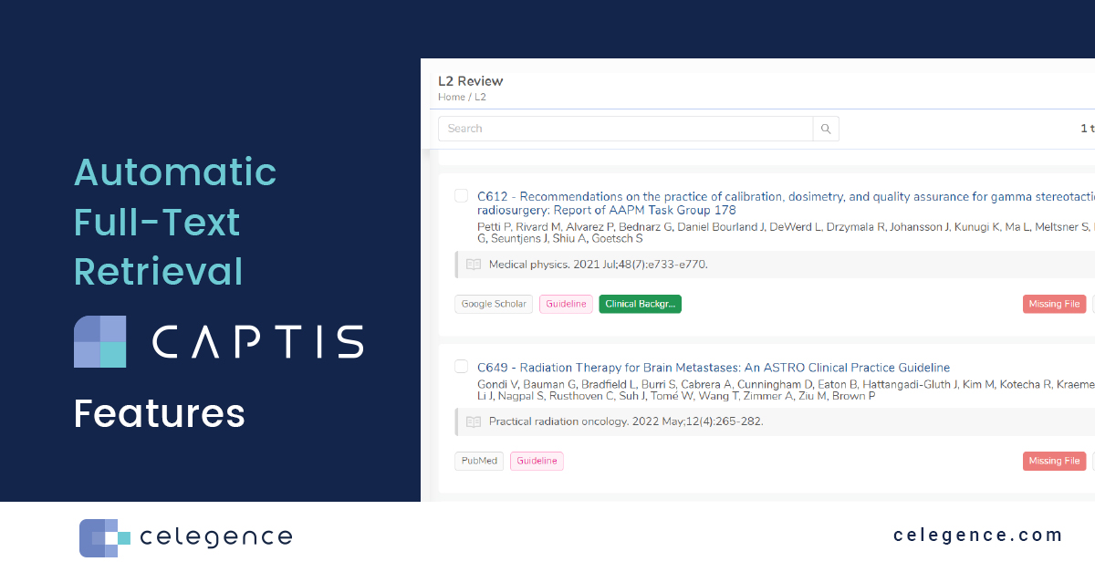 Automatic Full Text Retrieval For Literature Reviews Captis